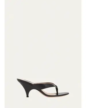 GIANVITO ROSSI 70mm Sofia Leather Thong Sandals