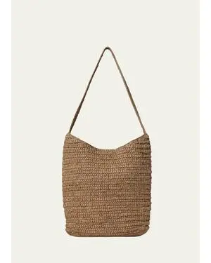 THE ROW Alma Woven Raffia Shoulder Bag