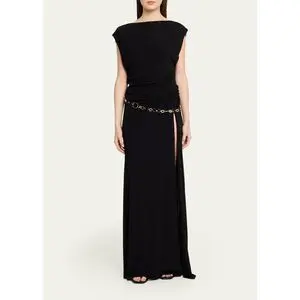 Christopher Esber Tortoise Chain Belt Maxi Skirt