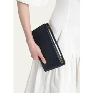 Bottega Veneta Agenda Leather Clutch Bag