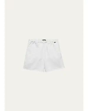 Prada Cotton Twill Stretch Swim Trunks - Ice