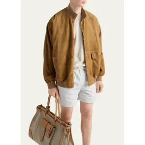 Prada Cotton Twill Stretch Swim Trunks