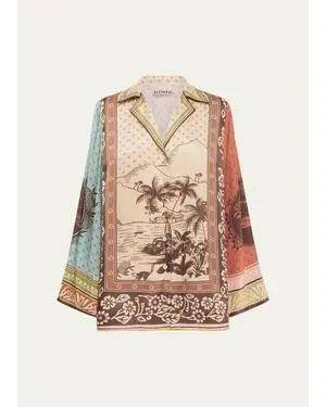 ALEMAIS Alberta Silk Shirt