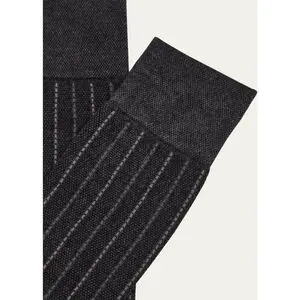 Marcoliani Elegance Pique Crew Socks - Charcoal