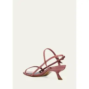 ALEXANDRE BIRMAN 50mm Clarita Caged Croc-embossed Leather Sandals