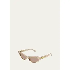 Bottega Veneta Transparent Cat Eye Sunglasses