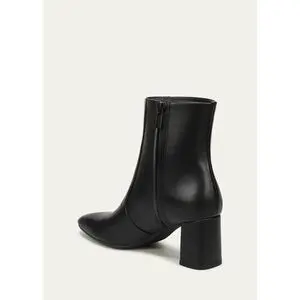 Vince Tegan Leather Ankle Boots - Black