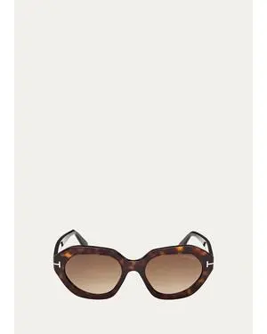 TOM FORD Meryl 53mm Oval Sunglasses - Brown