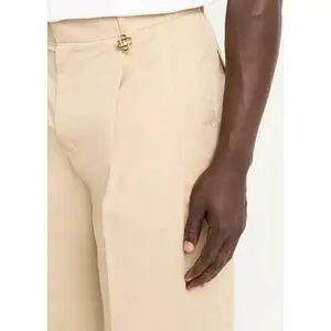 Casablanca Poplin Pleated Straight-leg Trousers