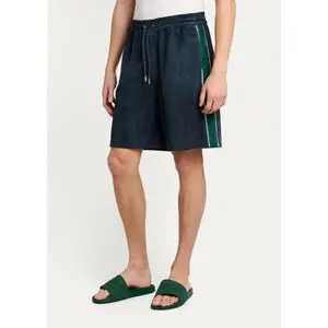 Casablanca Striped Suede Track Shorts