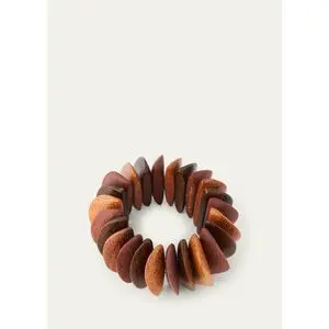 BEN-AMUN Stretch Two-tone Wooden Bracelet