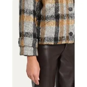 Simkhai Virelle Plaid Brushed Knit Jacket