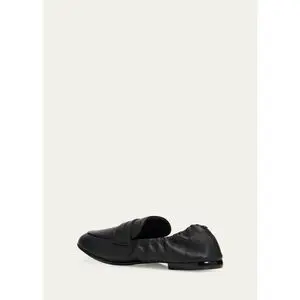 Simkhai Danna Leather Scrunched Loafers