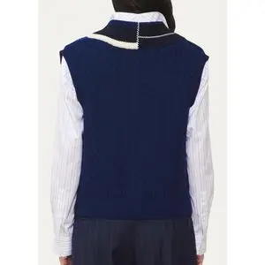 WE-AR4 The Retro Cable-knit Wool Vest