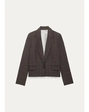 WE-AR4 The Hutton Single-breasted Blazer - Brown Check