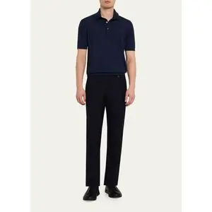 Zegna Wool Short-sleeve Polo Shirt