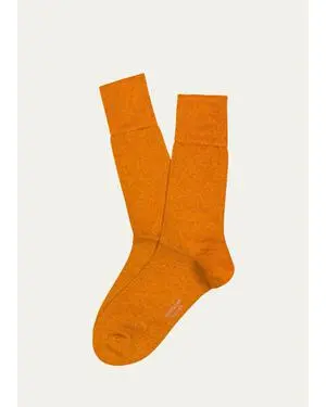 Marcoliani Solid Crew Socks - Blue Multi