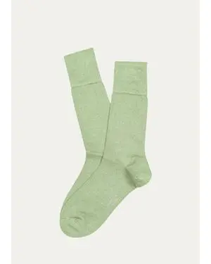 Marcoliani Solid Crew Socks - Brown