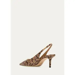 JIMMY CHOO 65mm Love -printed Leather Slingback Pumps