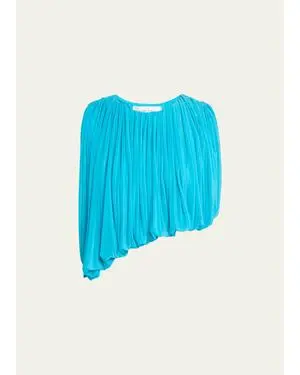 Ronny Kobo Chelly Sleeveless Asymmetric Draped Jersey Top