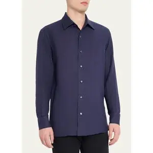 Zegna Oasi Lino Linen Button-down Shirt
