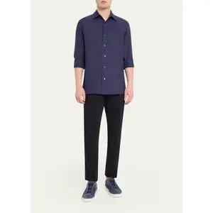 Zegna Oasi Lino Linen Button-down Shirt