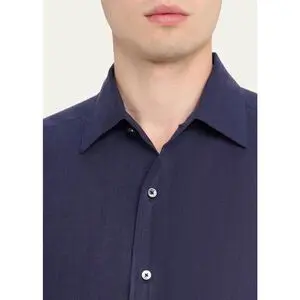 Zegna Oasi Lino Linen Button-down Shirt