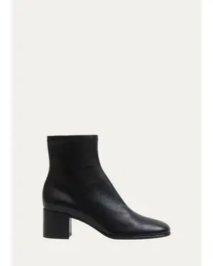 Simkhai Bianca Stretch Leather Ankle Boots - Black