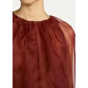 FRAME The Sheer Balloon Blouse