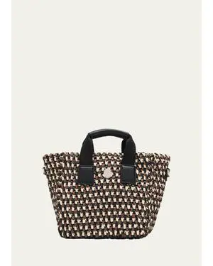 Moncler Caradoc Micro Raffia Crochet Tote Bag - Multi