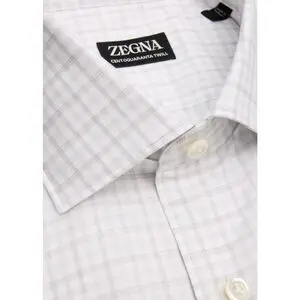 Zegna Plaid Cotton-linen Shirt