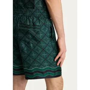 Casablanca Monogram Silk Shorts