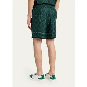 Casablanca Monogram Silk Shorts