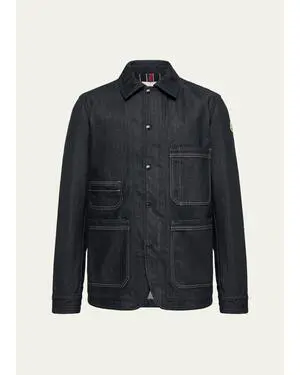 Moncler Haderu Denim Shirt Jacket - Blue