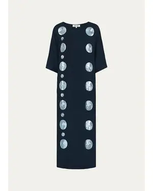 Diane Von Furstenberg Isabelle Sequin Silk Maxi Dress