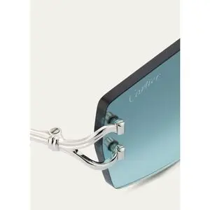 Cartier Ct0550s Metal Rectangle Sunglasses