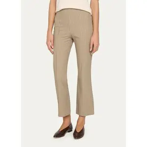 Vince Niki Plaid Mid-rise Crop Flare Pants