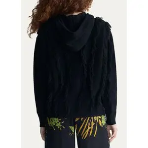 Diane Von Furstenberg Maxime Hooded Fringe Sweater