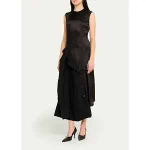 HODAKOVA Inside-out Suit Reconstructed Sleeveless Midi Dress