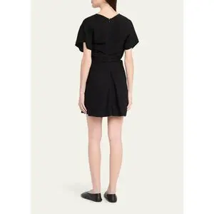 A.L.C. Leni Short-sleeve Linen-blend Mini Dress