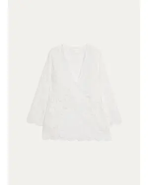 SHANI SHEMER Kelly Embroidered Kaftan Coverup - Cream