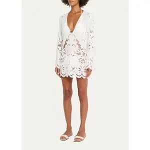 SHANI SHEMER Kelly Embroidered Kaftan Coverup