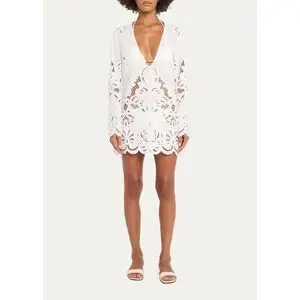 SHANI SHEMER Kelly Embroidered Kaftan Coverup