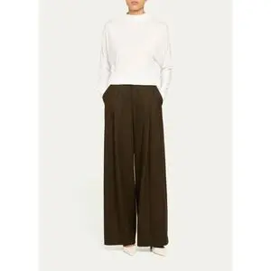 Vince Draped Funnel-neck Dolman-sleeve Top