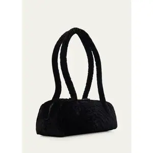 Alaïa Le Teckel Shaved Shearling Medium Shoulder Bag
