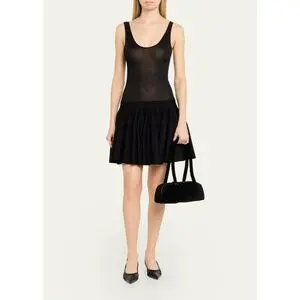 Alaïa Le Teckel Shaved Shearling Medium Shoulder Bag
