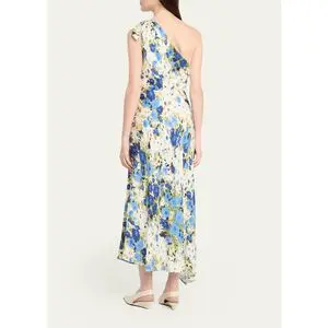A.L.C. Eliana Floral Satin Draped Dress