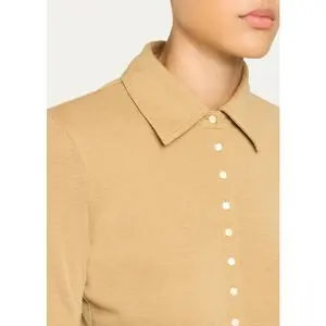 Vince Multi-button Collared Cardigan Top - Black