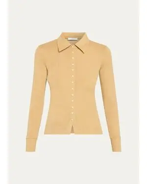Vince Multi-button Collared Cardigan Top
