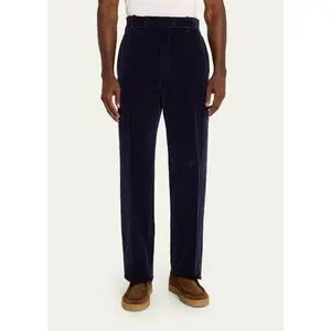 JIL SANDER Cotton-linen Velvet Trousers